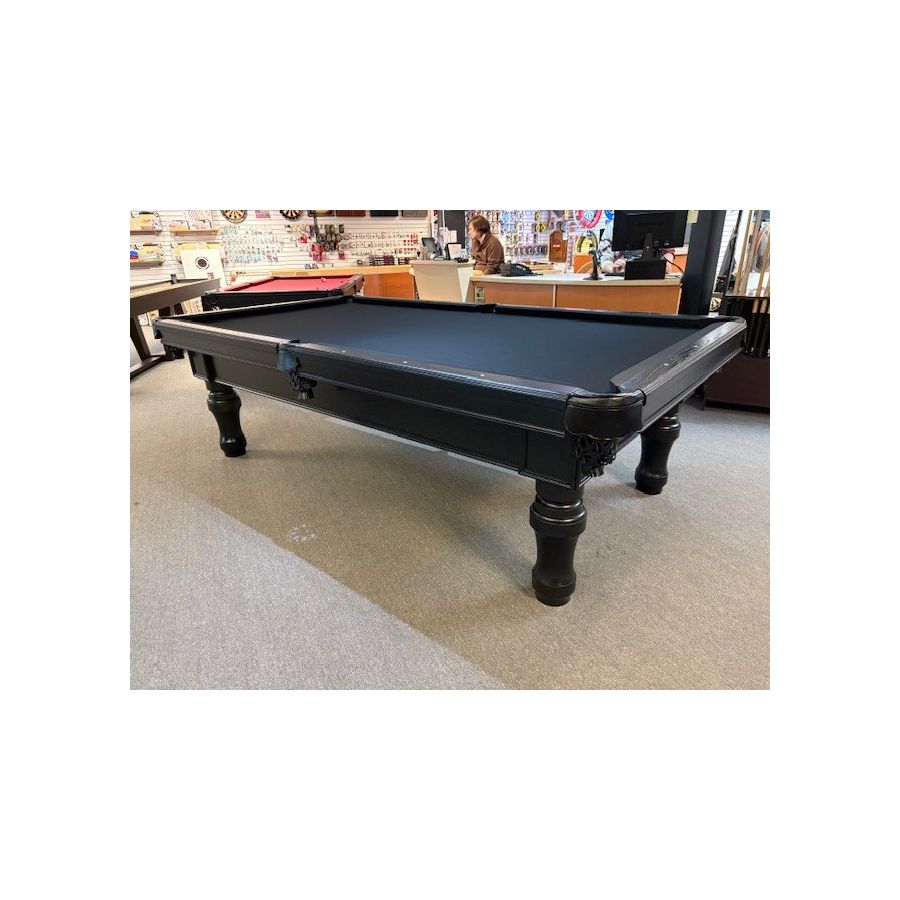 Table de billard usagée Beringer noire 9 pieds fabriquée en bois massif ...
